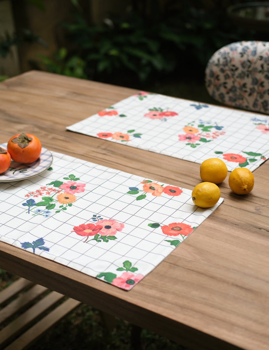 Poppy Fields Table Mats | Set of 2 – The Ink Bucket